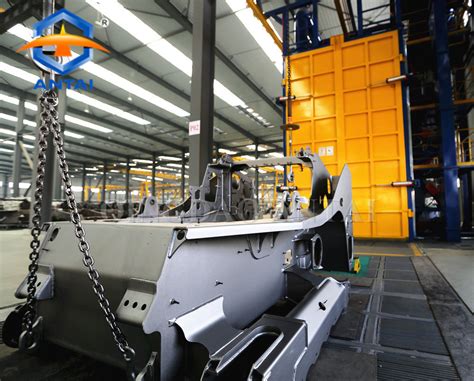 Hook Pass Through Type Steel Beams Shot Blast And Paint Machine Shot