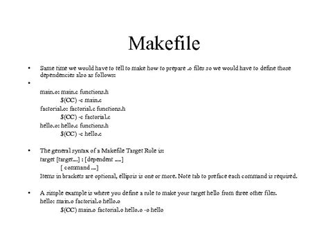 Unix Makefile C Project Library Distribution And Installation