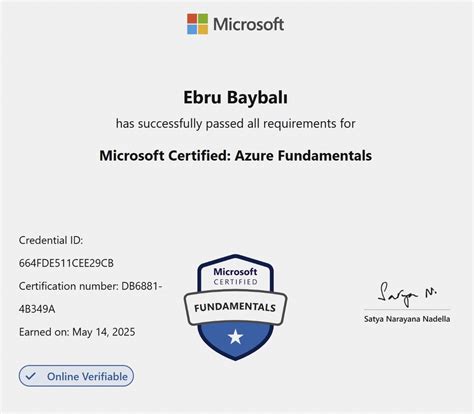 Microsoft Azurefundamentals Certification Ebru Baybali