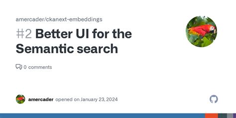 Better Ui For The Semantic Search · Issue 2 · Amercaderckanext