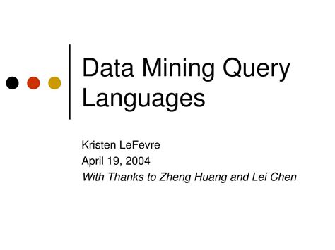 ppt data mining query languages powerpoint presentation free