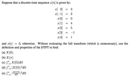 solved suppose that a discrete time sequence r[n] is given