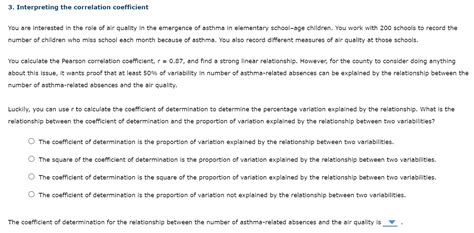 Solved 3 Interpreting The Correlation Coefficient You Are