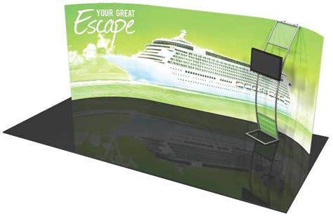 Formulate Master Horizontal Curve Tension Fabric Displays Display Aisle