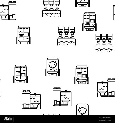 Paper Production Plant Vector Seamless Pattern Stock Vector Image And Art