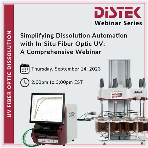Distek Inc On Linkedin Webinar Distek Dissolution Uv
