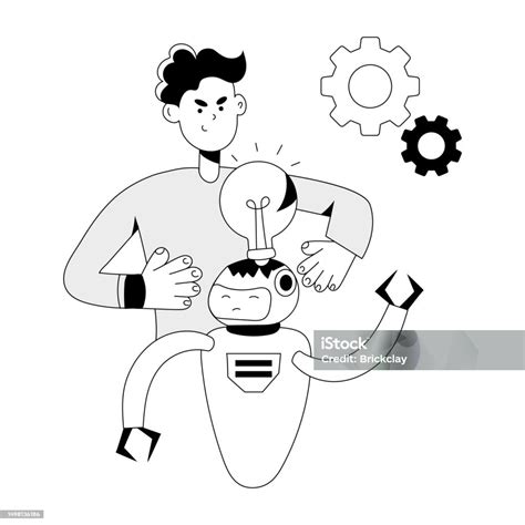 robot developer stock illustration download image now avatar illustration people istock