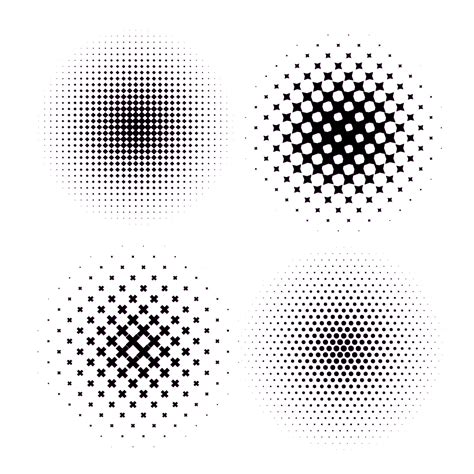 Set Of Four Abstract Halftone Backgrounds Vector Illustration 16889171 Vector Art At Vecteezy