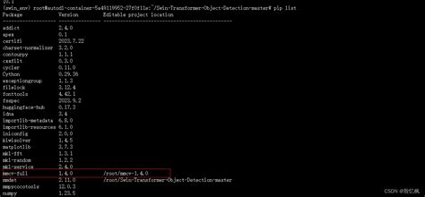Ai项目十：swin Transformer目标检测环境搭建 目标检测swin Transformer安装 Csdn博客