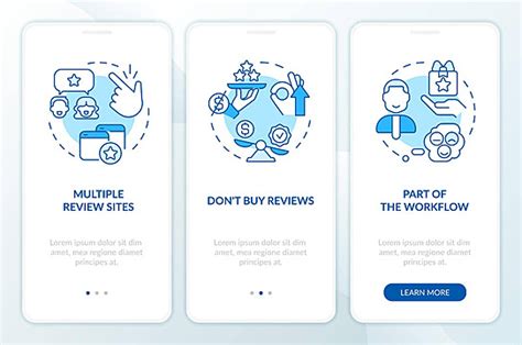 Blue Onboarding Mobile App Screen Acquisition Of Online Feedback Vector Task Layout Customer