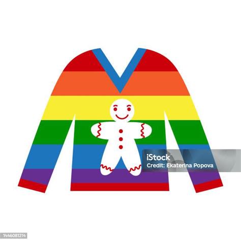 게이 Lgbt 사람을위한 따뜻한 무지개 프라이드 스웨터 퀴어 크리스마스와 새해 개념 벡터 평면 그림입니다 Lgbtqia 문화에 대한 스톡 벡터 아트 및 기타 이미지 Istock