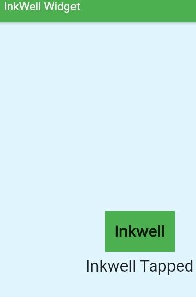 What Is Inkwell In Flutter