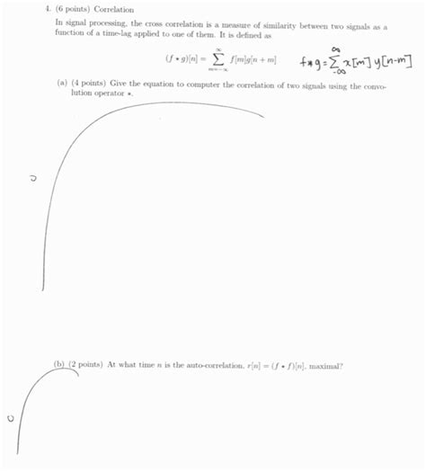 Solved 4 6 Points Correlation In Signal Processing The
