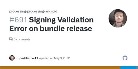Signing Validation Error On Bundle Release Issue Processing
