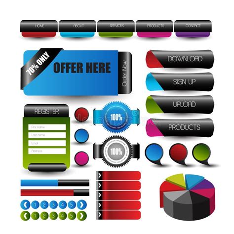 Web User Interface Element Vector Stock Vector Illustration Of