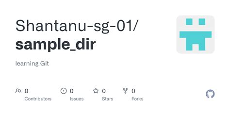 github shantanu sg 01 sample dir learning git
