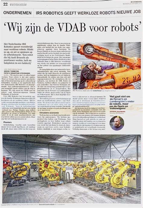 Media And Berichten Irs Robotics Irs Refurbished Industriële Robots