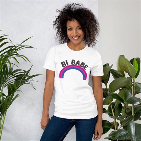 Bi Babe T Shirt Bisexual Pride Rainbow Design Comfy Pastel Colors