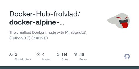 Github Docker Hub Frolvladdocker Alpine Miniconda3 The Smallest