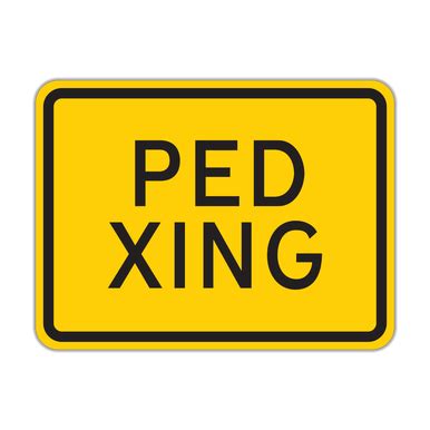 W11 2 Pedestrian Crossing Hall Signs