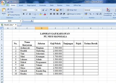 16 Contoh Laporan Gaji Karyawan Harian Contoh Proposal