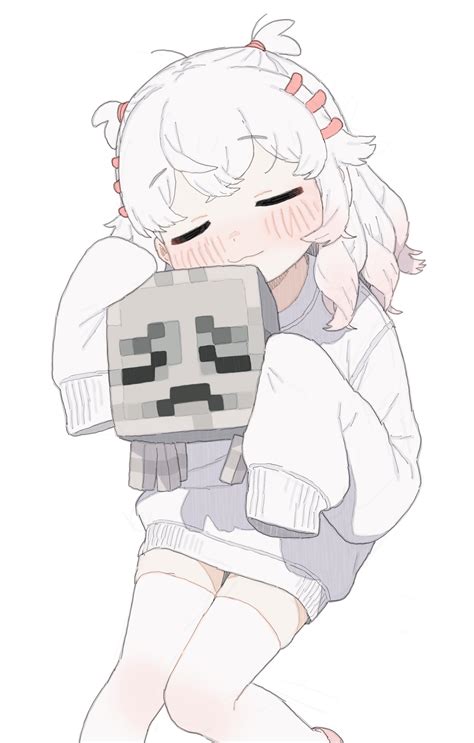Ghast And Ghastling Chan Minecraft Drawn By Possummachine Danbooru