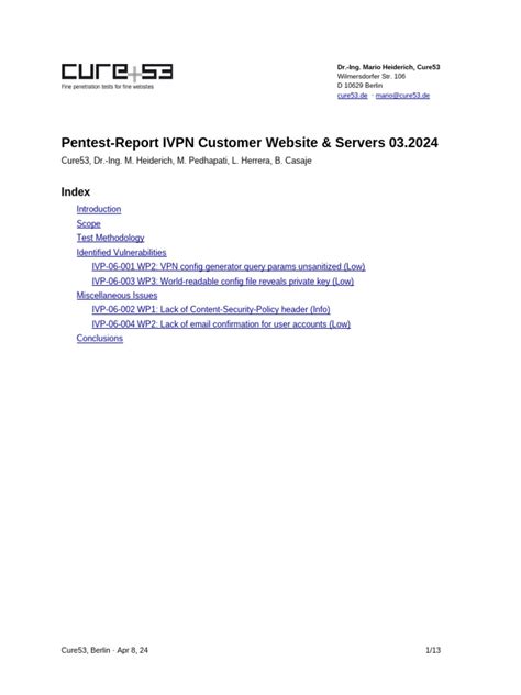 Pentest Report Pdf Computer Security Security