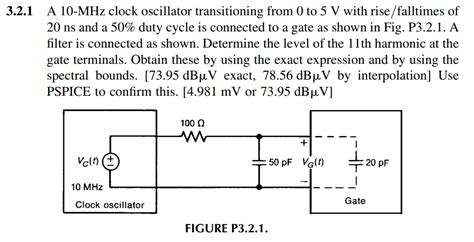 Solved A MHz Clock Oscillator Transitioning From Chegg Com