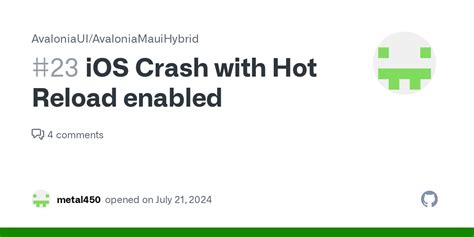 Ios Crash With Hot Reload Enabled · Issue 23 · Avaloniaui