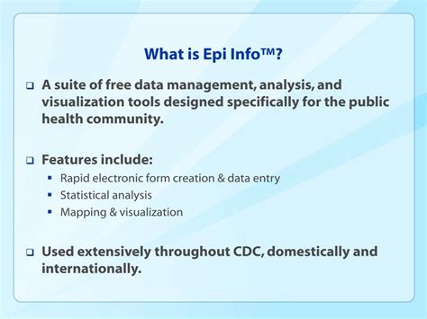 PPT Epi Info 7 Introductory Training PowerPoint Presentation Free Download ID 5502245