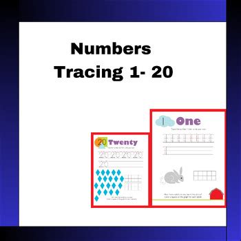 Writing Numbers 1 20 Tracing Numbers Write And Count Numbers By Eka Look