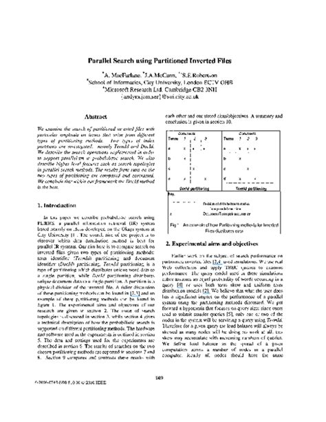 Pdf Parallel Search Using Partitioned Inverted Files