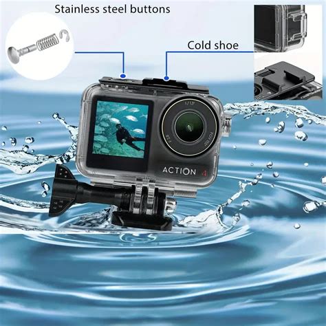 dji osmo action 3 4 waterproof case 45 11meter deep dive protection