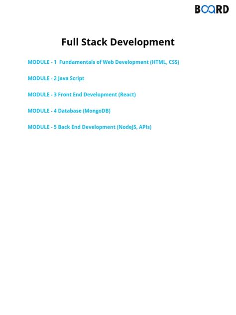 Full Stack Development Course With Certification Pdf