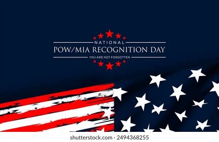 National Pow Mia Recognition Day Background Stock Vector Royalty Free
