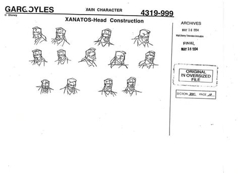 Gargoyles 1994 97 Part 6 Model Sheets Turnarounds Character References R Modelsheetarchive