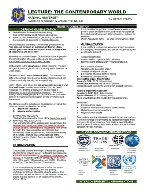 Tcw 1 Globalization Trans Pdf Globalization Trans Pacific Partnership