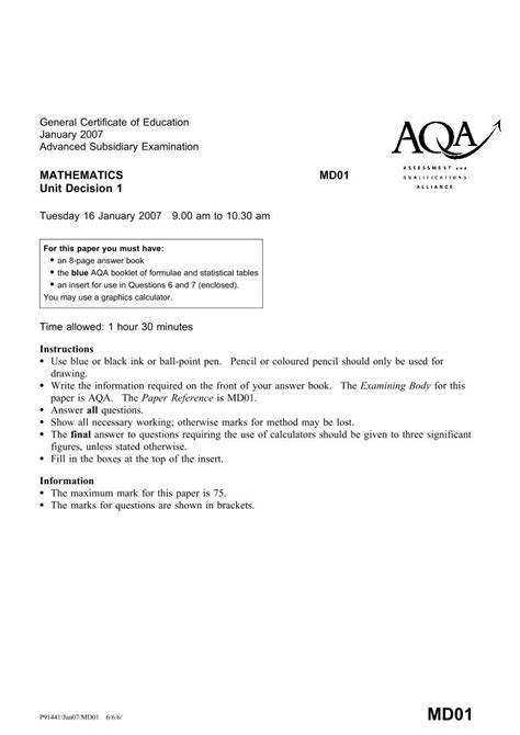 Pdf General Certificate Of Education Advanced Subsidiary Css Alevel D 1 Jan2007