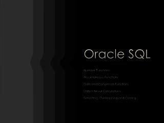 Ppt Oracle Sql Powerpoint Presentation Free Download Id