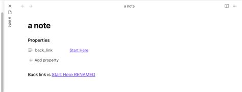 Links In Properties Are Not Renamed Automatically After Renaming A