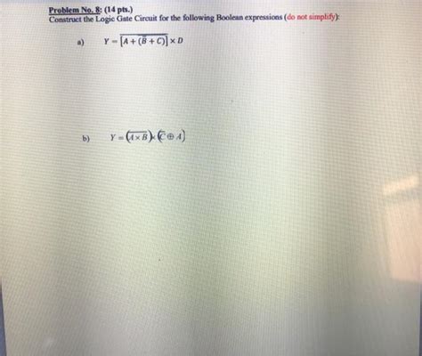 solved problem no 7 14 pts derive the boolean
