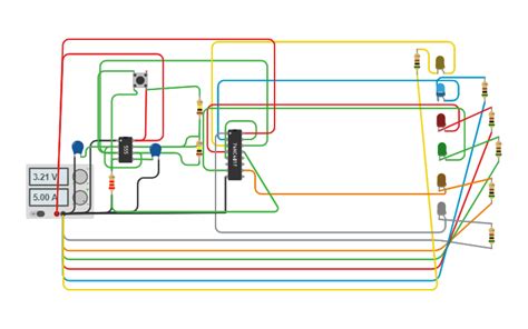 circuit design electronic dice tinkercad