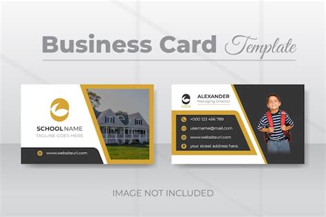 학교 배너 명함 서식 파일로 돌아가기 프리미엄 벡터