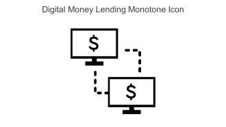 Digital Money Lending Monotone Icon In Powerpoint Pptx Png And Editable Eps Format PPT Template