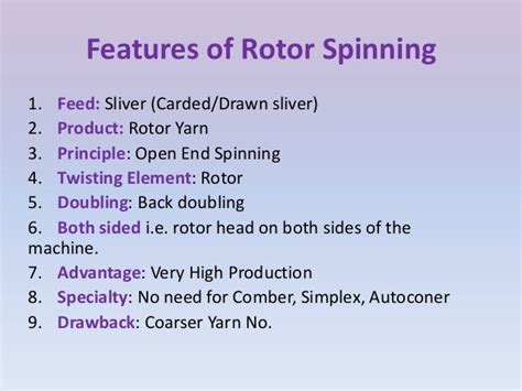 rotor spinning process