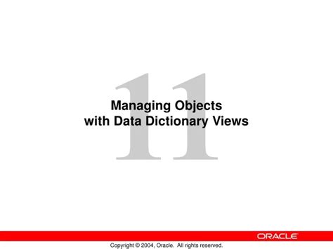 Ppt Managing Objects With Data Dictionary Views Powerpoint