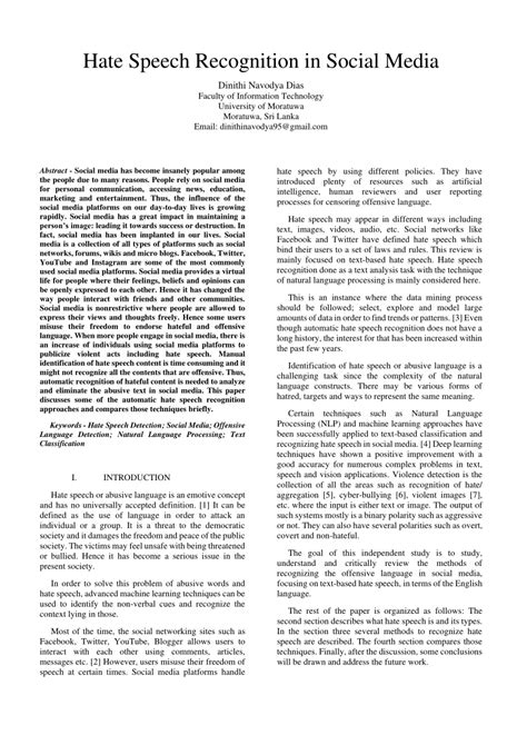 pdf hate speech recognition in social media