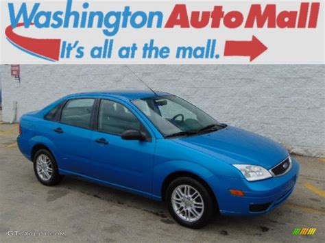 2007 Aqua Blue Metallic Ford Focus Zx4 Se Sedan 93090021 Photo 1
