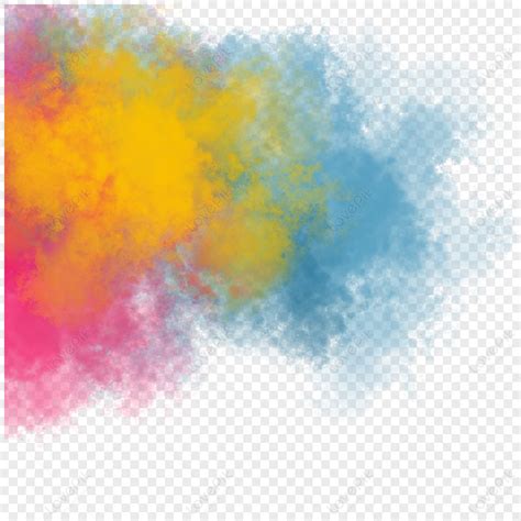 인도의 홀리 축제를 위한 화려한 연기 일러스트튀김구름 Png 일러스트 무료 다운로드 Lovepik