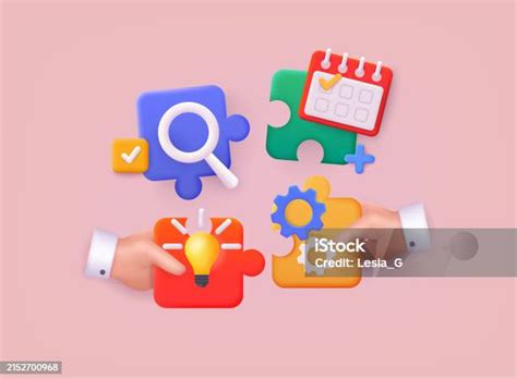 3d 직소 퍼즐 조각 팀워크의 상징 웹 배너 인포그래픽 영웅 이미지에 사용할 수 있습니다 3d 웹 벡터 일러스트레이션 커플에
